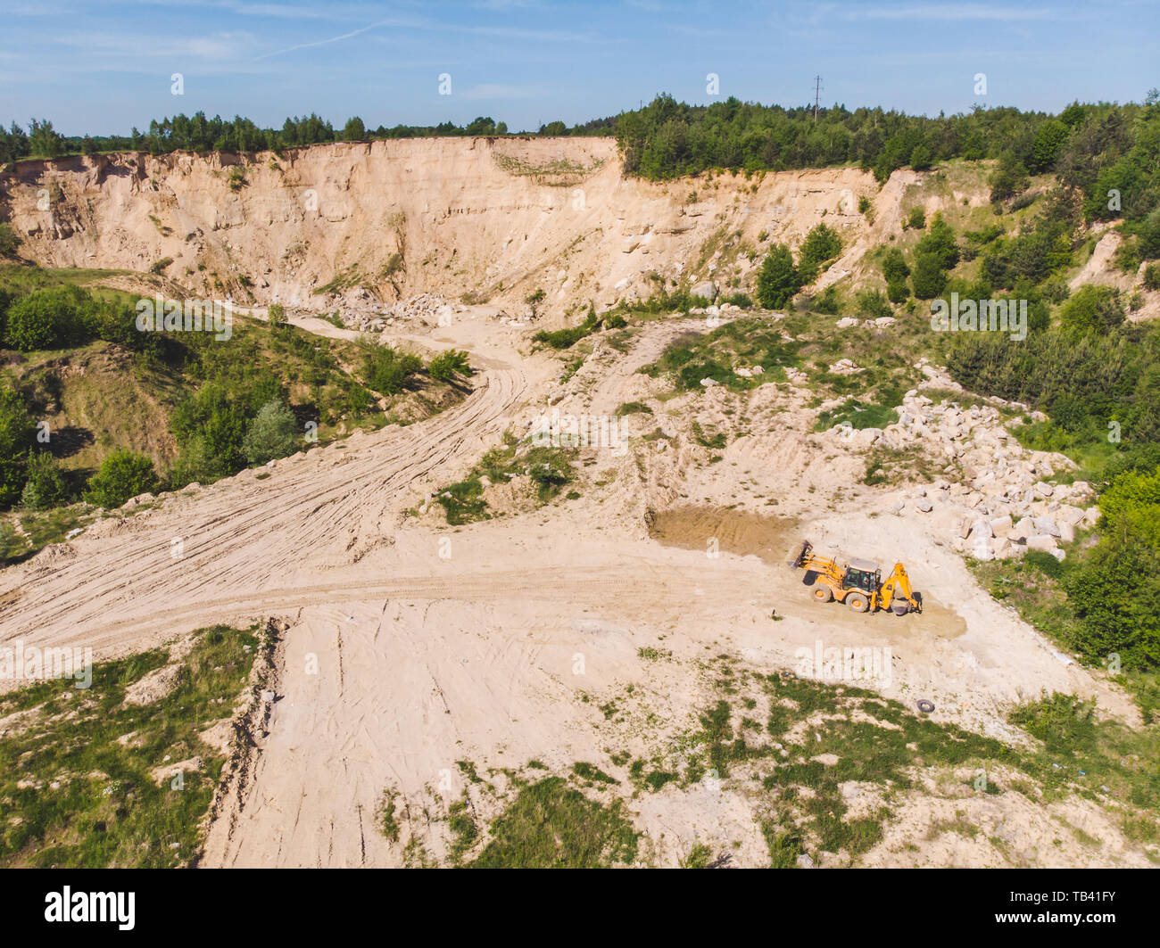 top view of sand mine heavy industrial. environment Stock Photo - Alamy