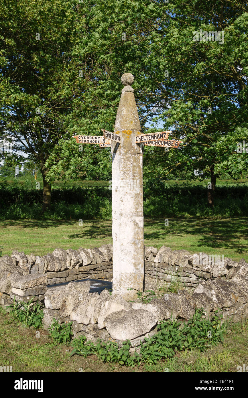 Teddington Hands, Gloucestershire, UK - an old five-armed fingerpost or ...