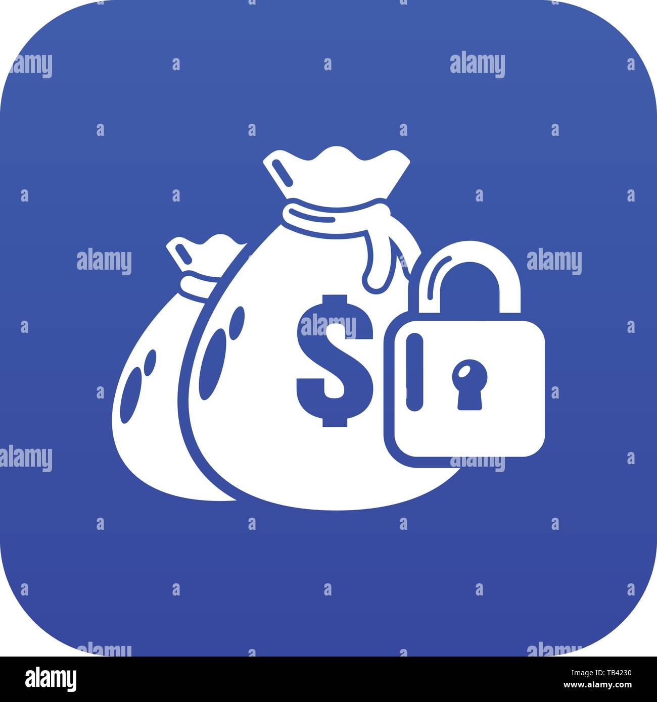 Insurance money icon blue vector Stock Vector Image & Art - Alamy