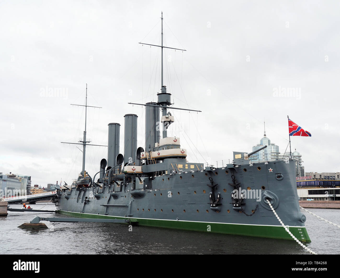 Aurora Cruiser on River Neva, Naval Academy, Saint Petersburg, Russia ...