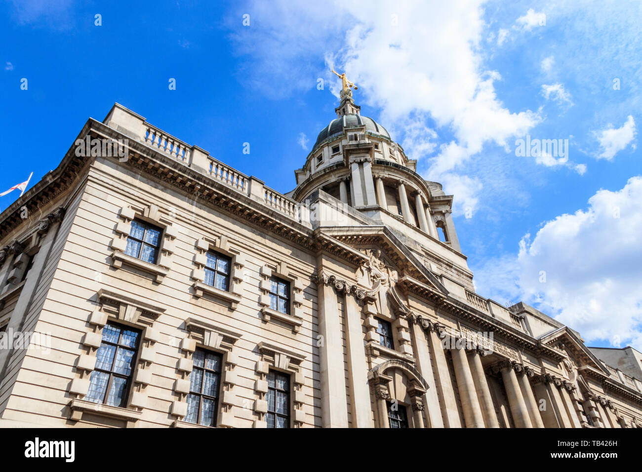 The Central Criminal Court, or Old Bailey, the historic courthouse ...