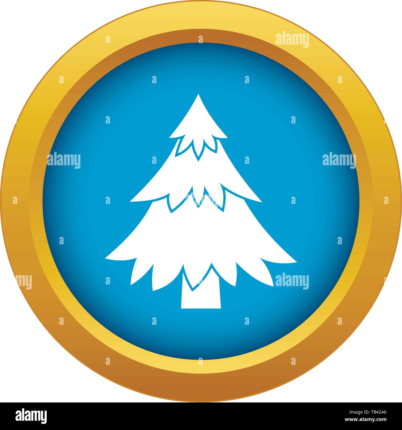 Coniferous tree icon blue vector isolated Stock Vector Image & Art - Alamy