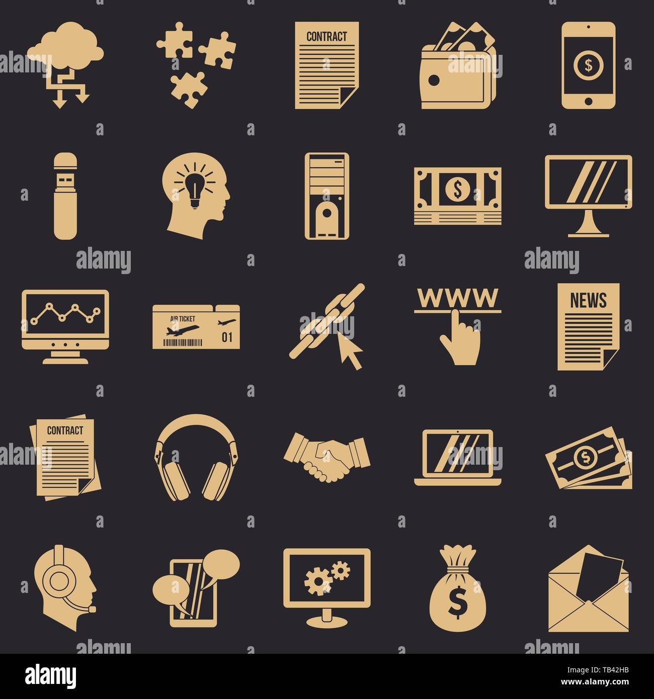 Portfolio site icons set, simple style Stock Vector Image & Art - Alamy