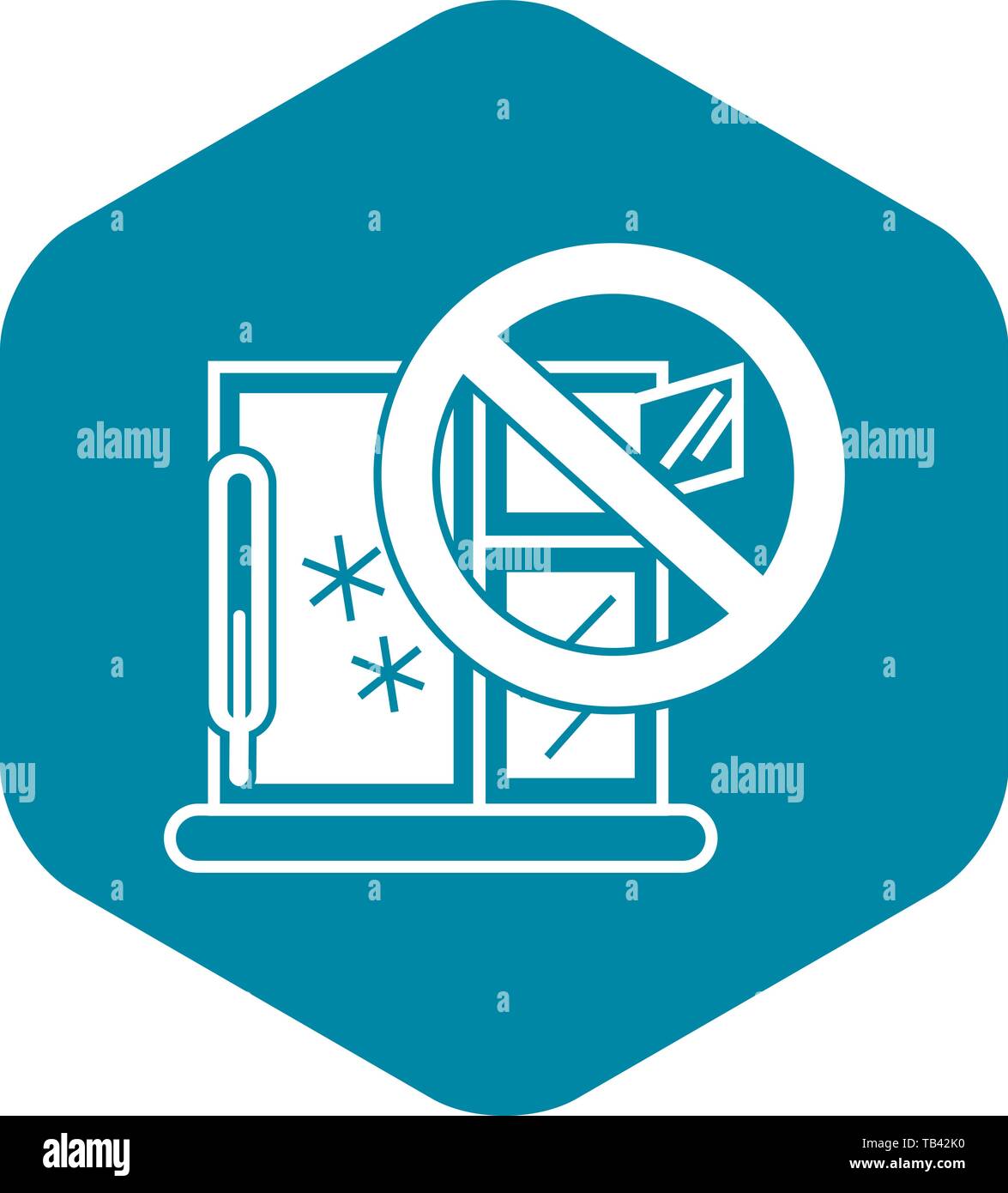 Winter window icon, simple style Stock Vector Image & Art - Alamy