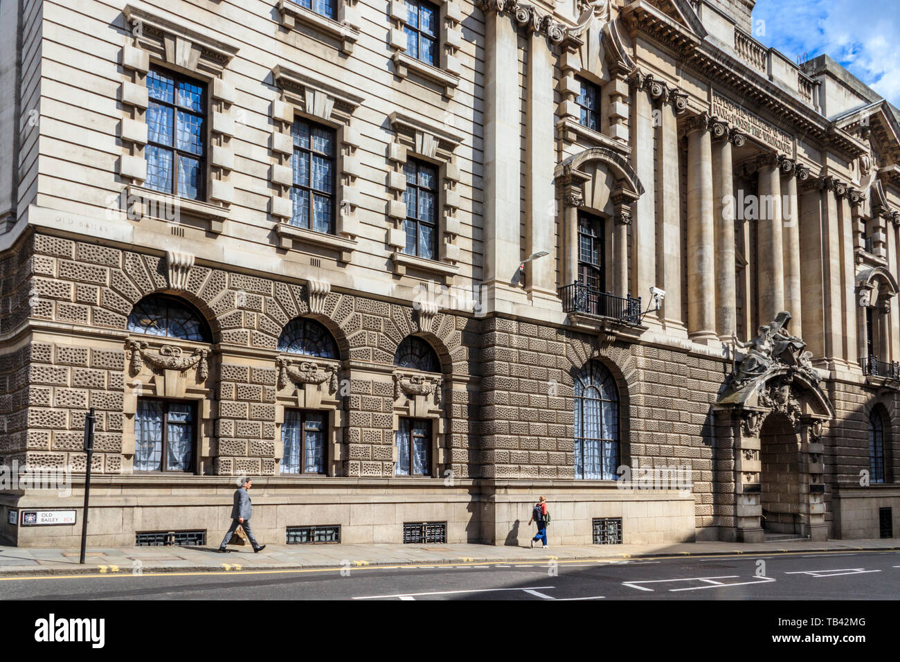 The Central Criminal Court, or Old Bailey, the historic courthouse ...