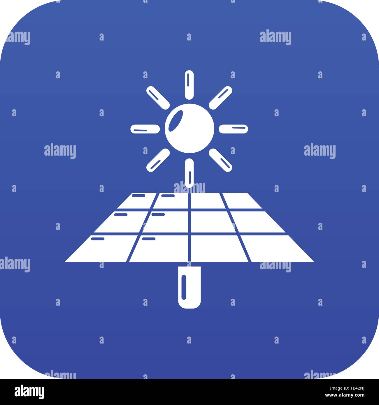 Solar energy icon blue vector Stock Vector Image & Art - Alamy