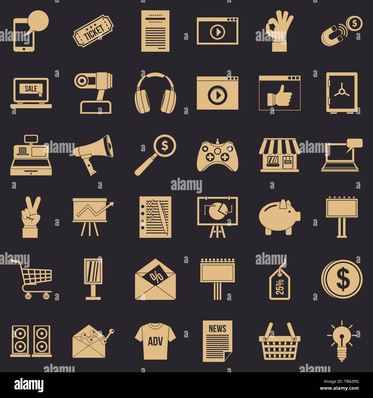 Internet marketing icons set, simple style Stock Vector Image & Art - Alamy
