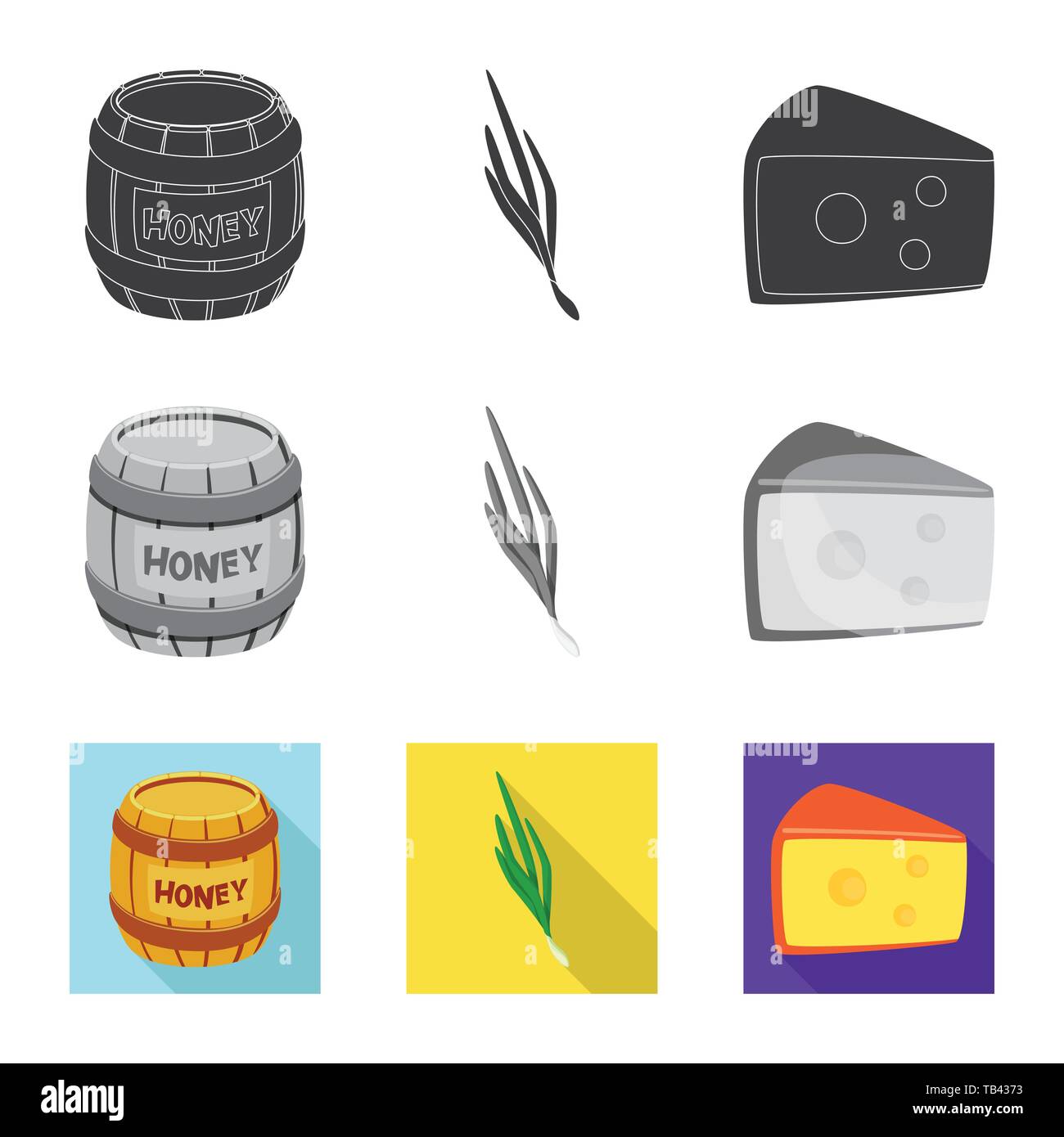 Vector illustration of taste and product symbol. Collection of taste ...