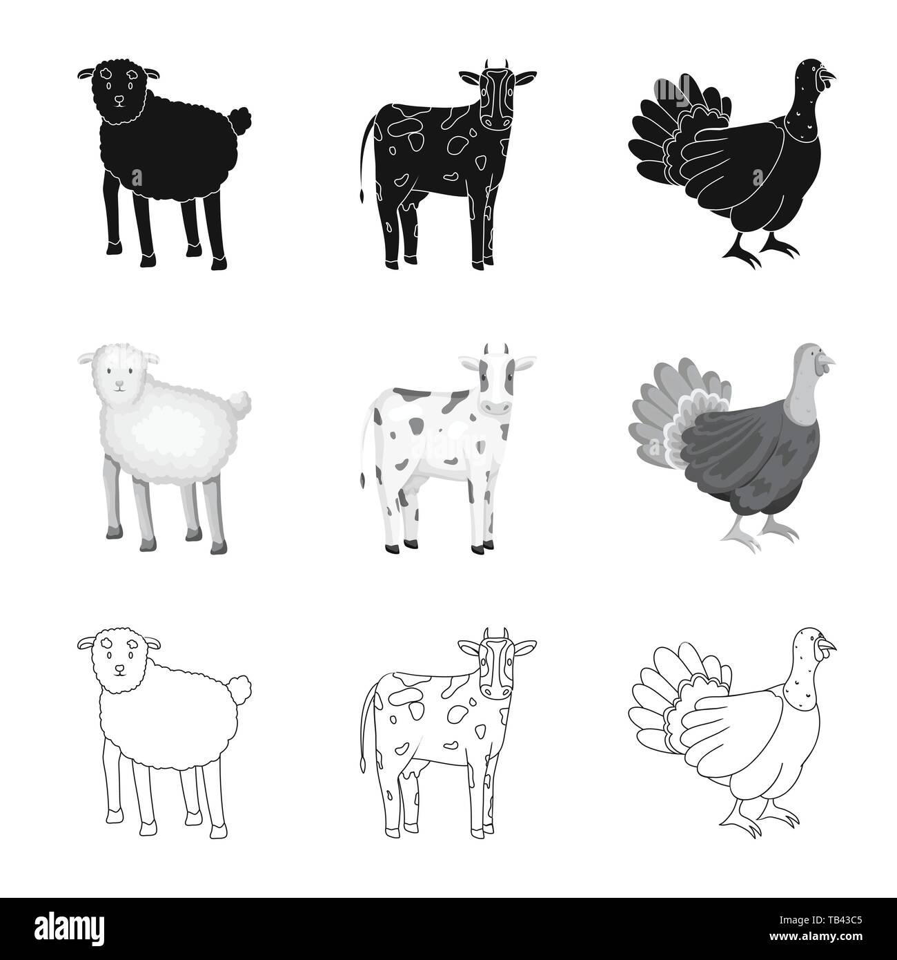 Vector design of breeding and kitchen logo. Set of breeding and organic ...