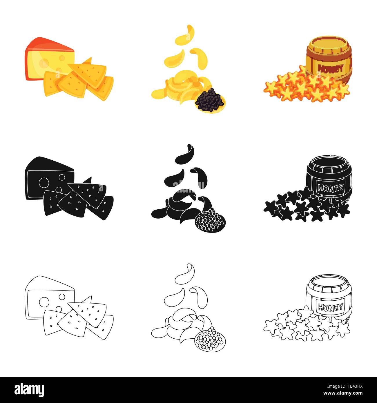 Isolated object of taste and seasonin logo. Collection of taste and ...