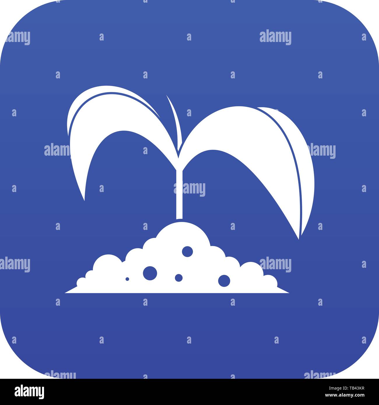 Green seedling in soil icon digital blue Stock Vector Image & Art - Alamy