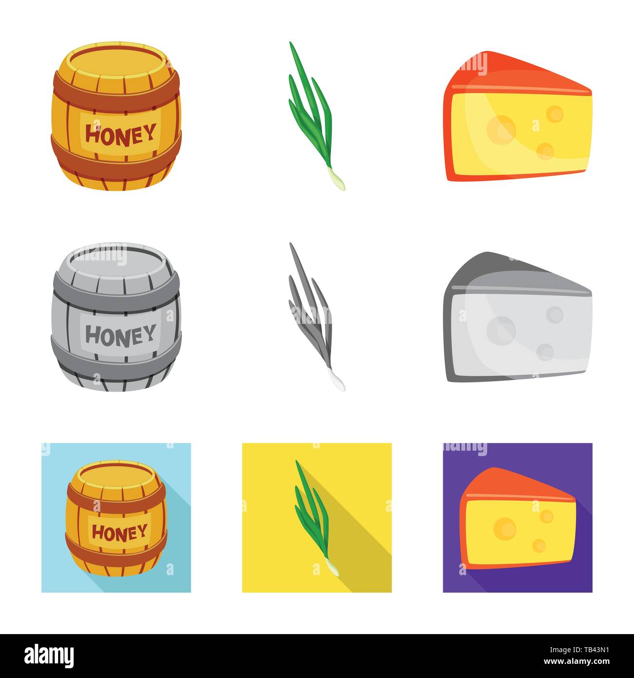 Isolated object of taste and product sign. Collection of taste and ...