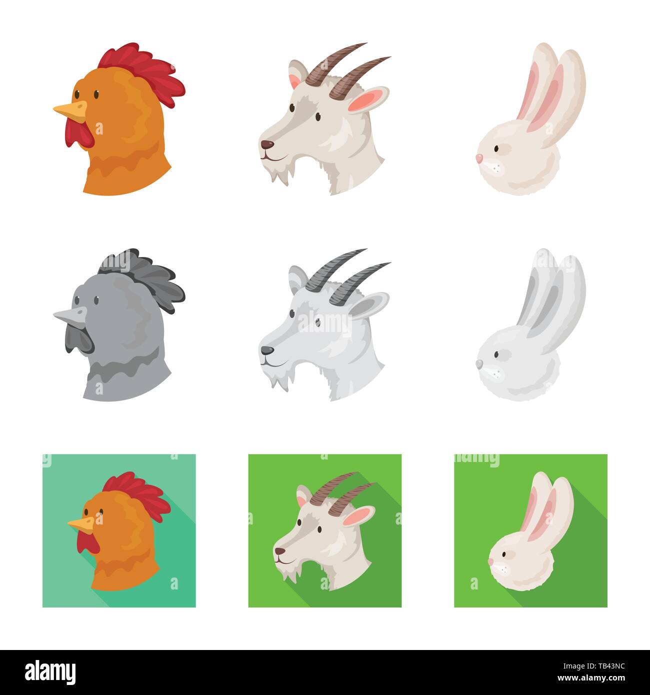 Vector illustration of agriculture and breeding icon. Set of ...