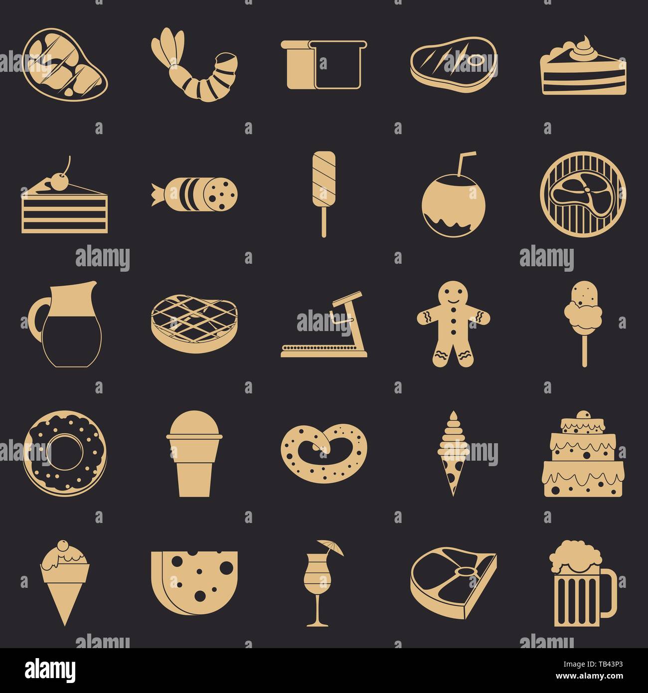 Calory icons set, simple style Stock Vector Image & Art - Alamy