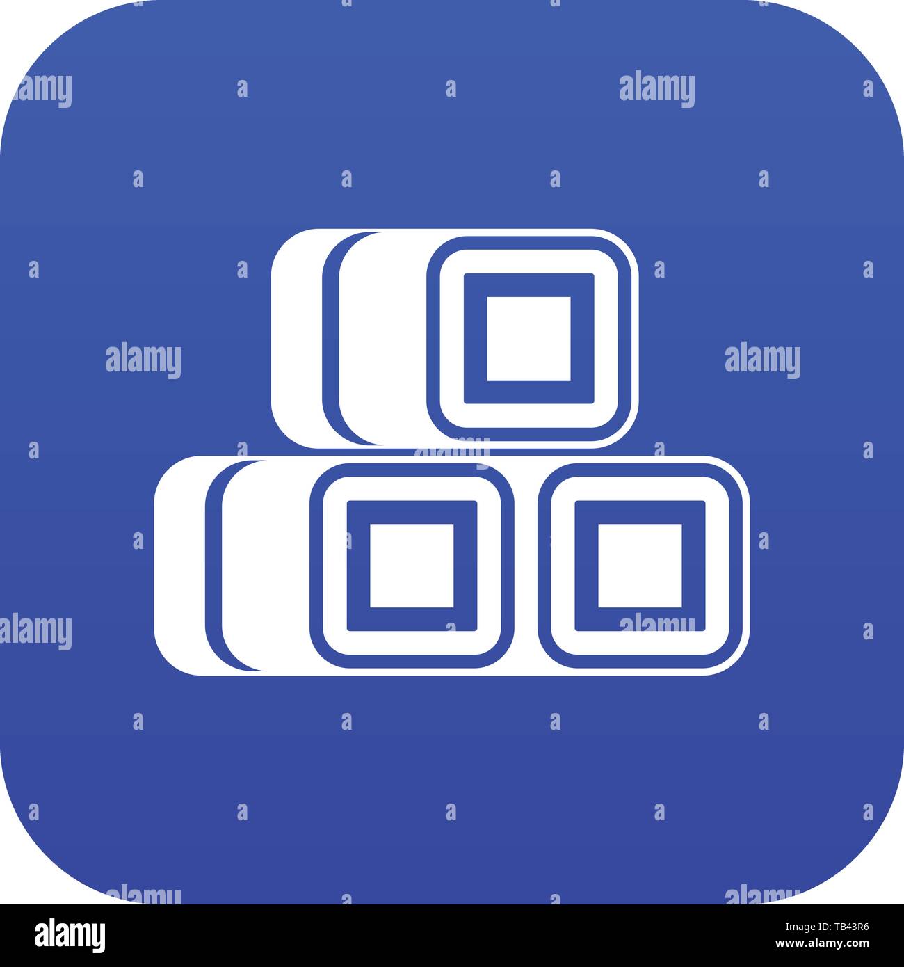 Hay bundles icon digital blue Stock Vector Image & Art - Alamy