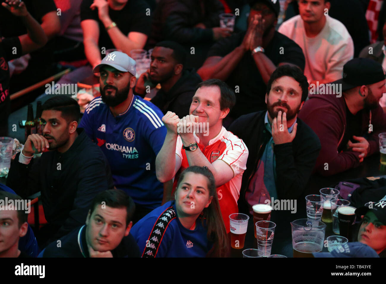 They watch uefa europa league final boxpark hi-res stock photography ...