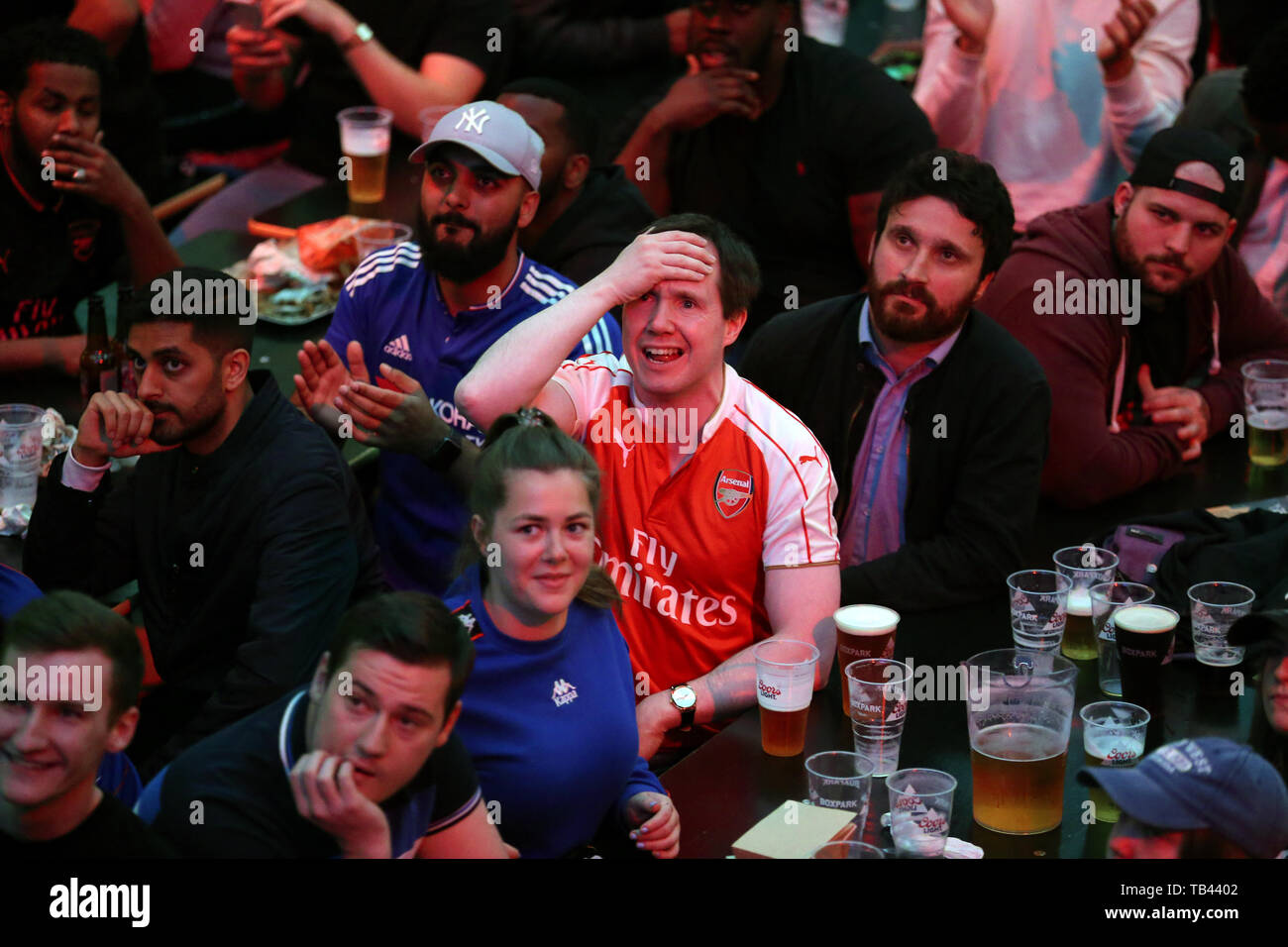 They watch uefa europa league final boxpark hi-res stock photography ...