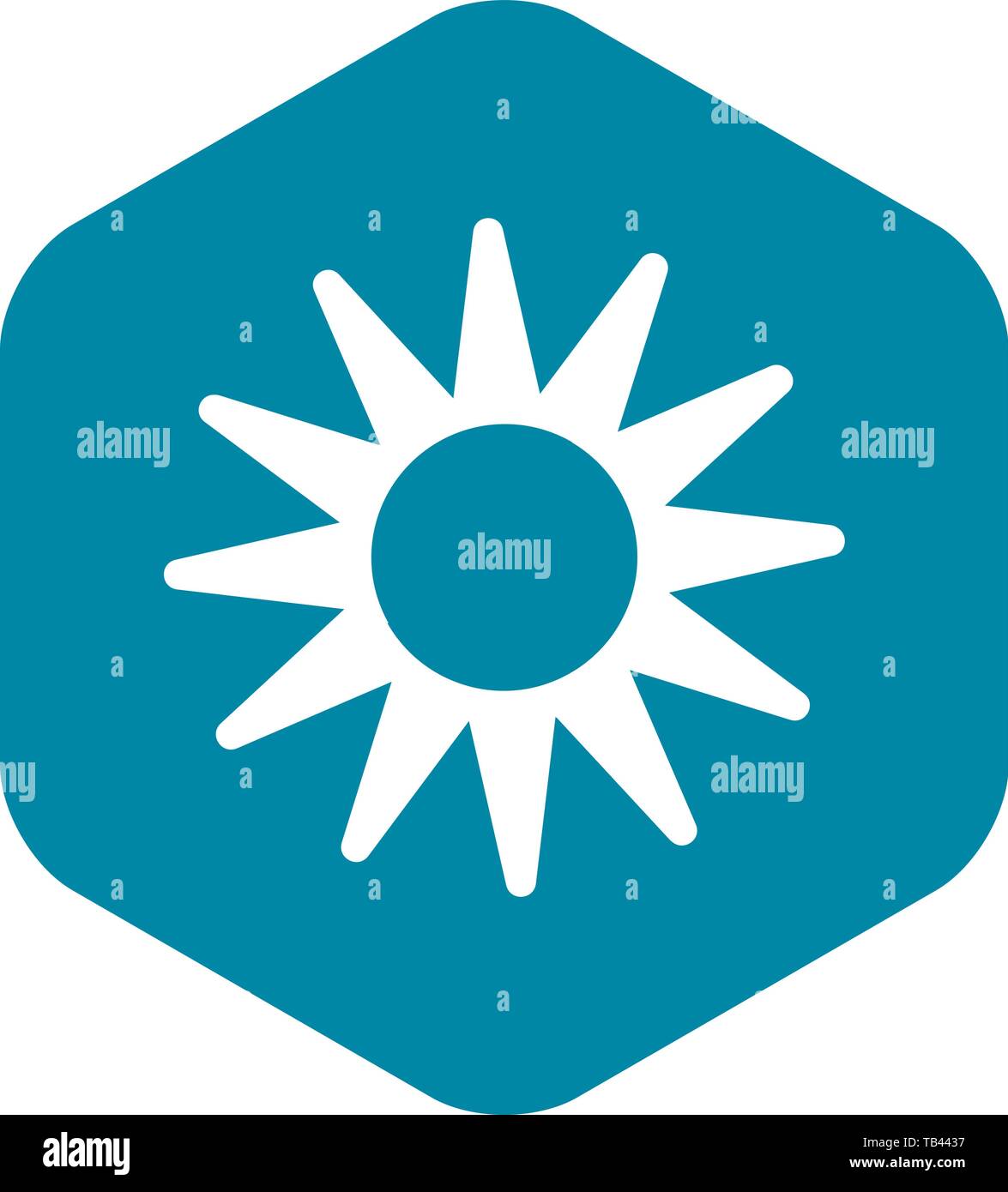 Sun in the sky icon, simple style Stock Vector Image & Art - Alamy
