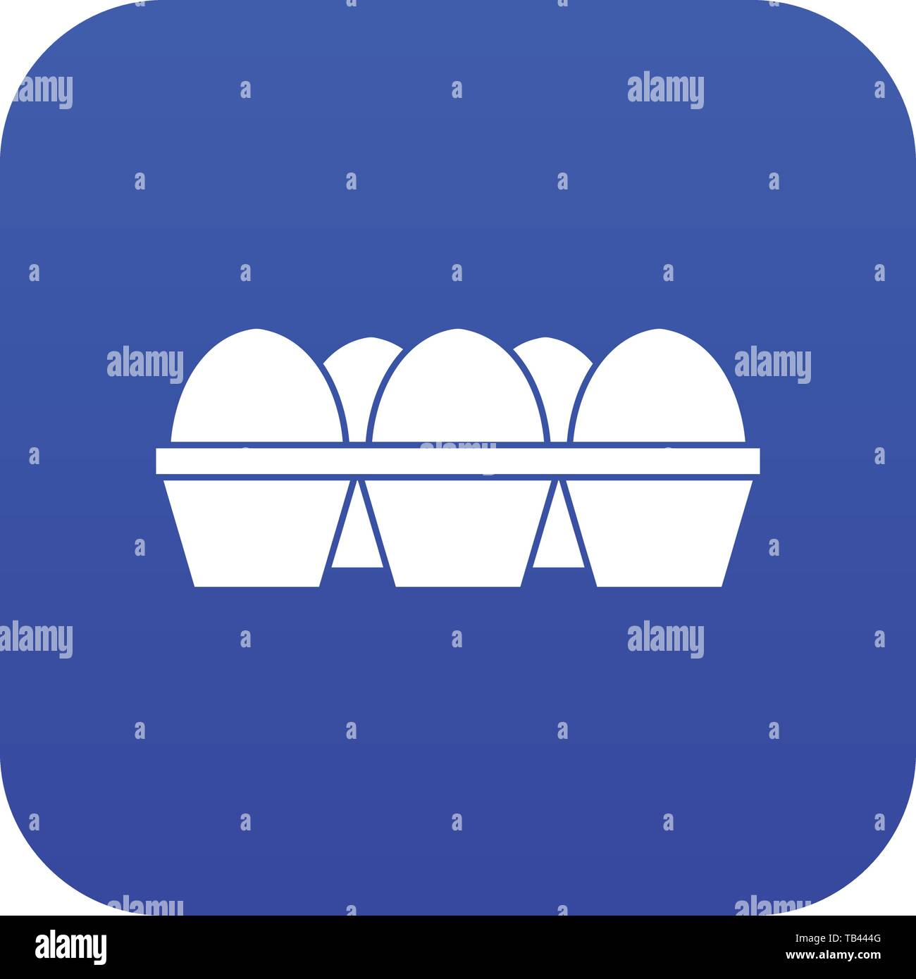 Eggs in carton package icon digital blue Stock Vector Image & Art - Alamy
