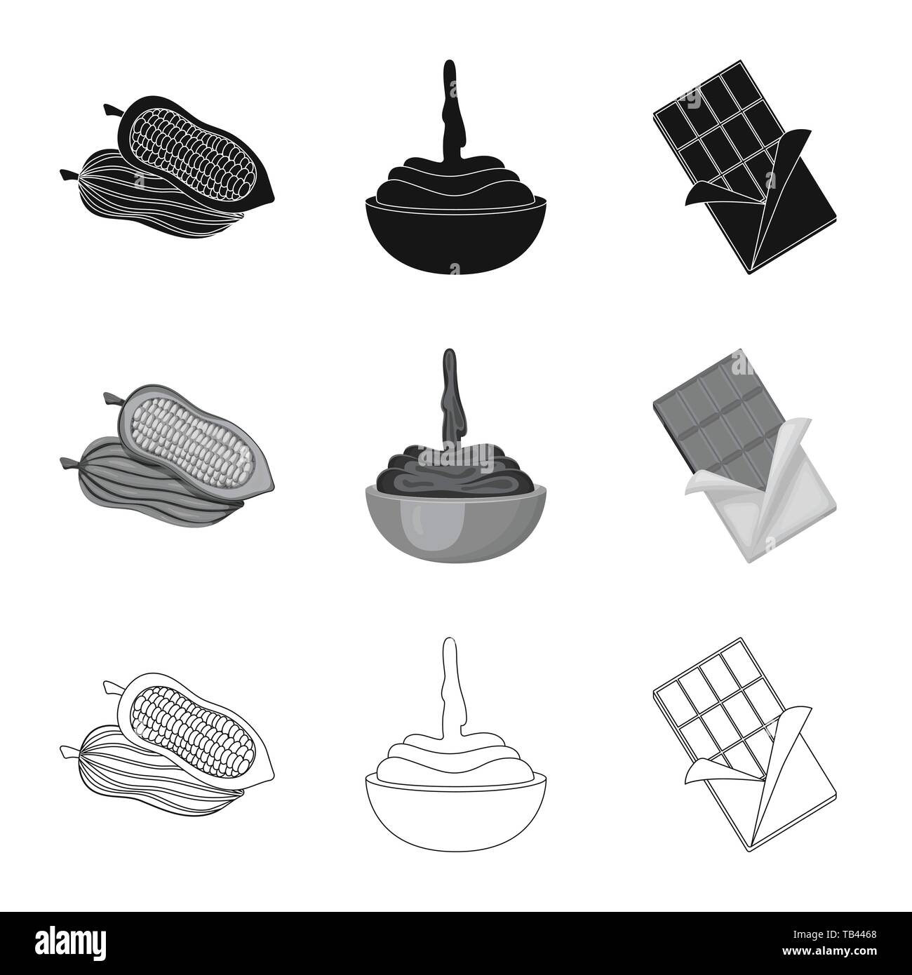 Vector design of food and yummy logo. Set of food and brown stock ...
