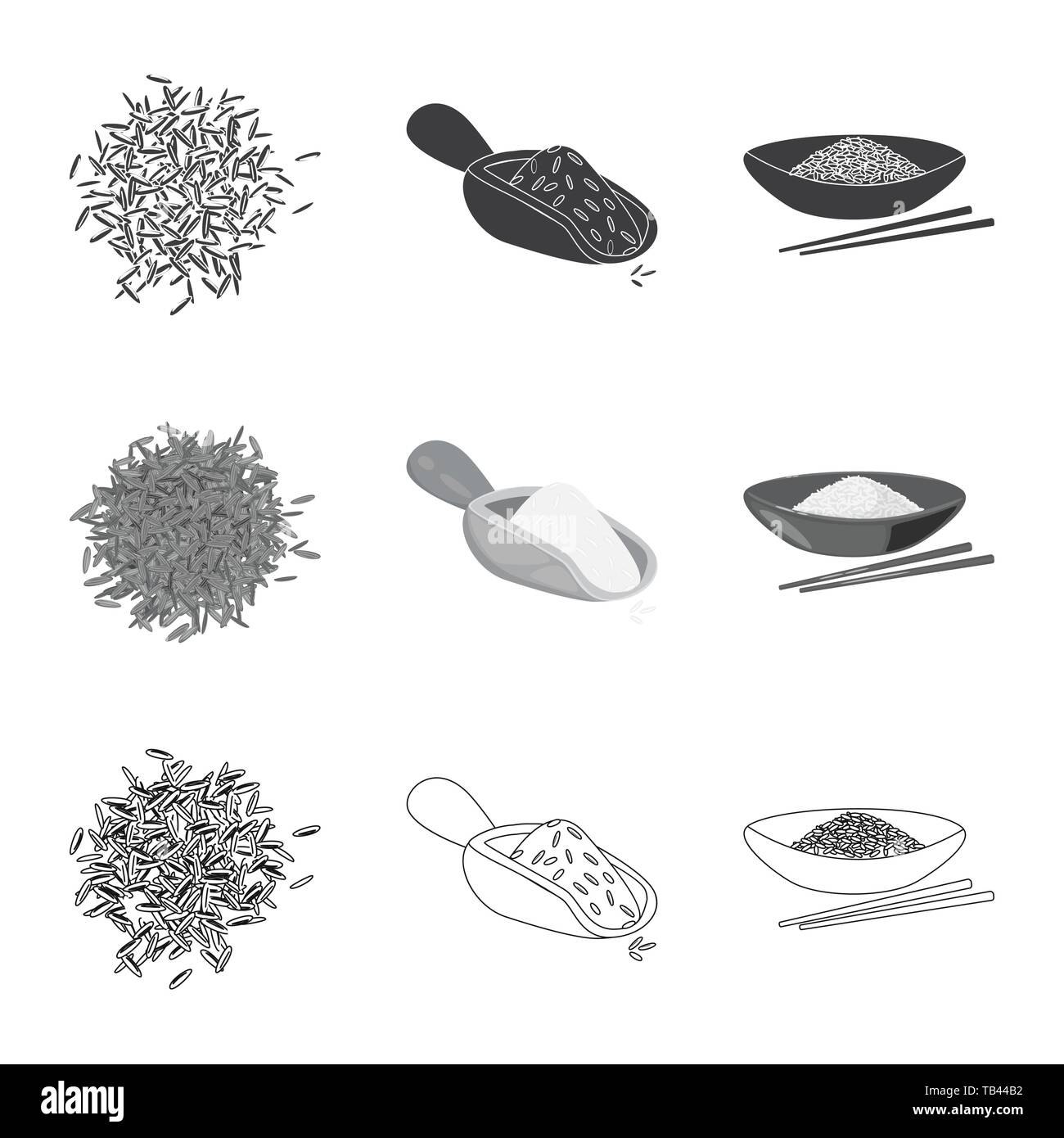 Vector design of crop and ecological sign. Set of crop and cooking ...