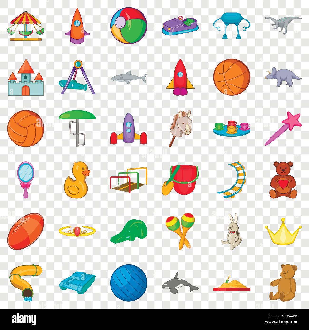 Playground icons set, cartoon style Stock Vector Image & Art - Alamy