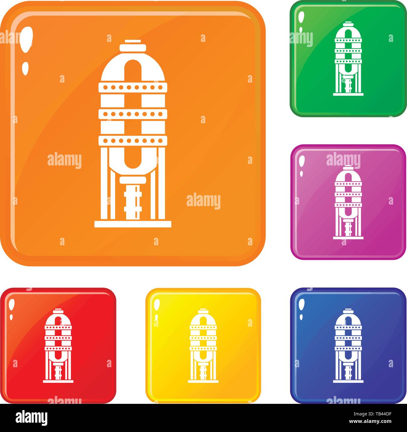 Capacity for oil storage icons set vector color Stock Vector Image ...