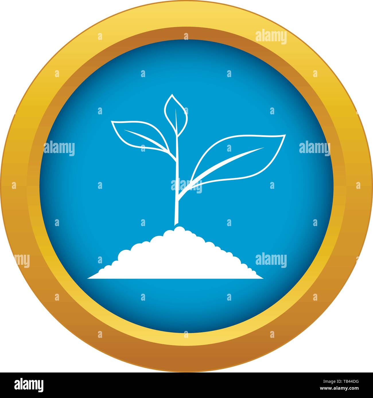 Growing plant icon blue vector isolated Stock Vector Image & Art - Alamy