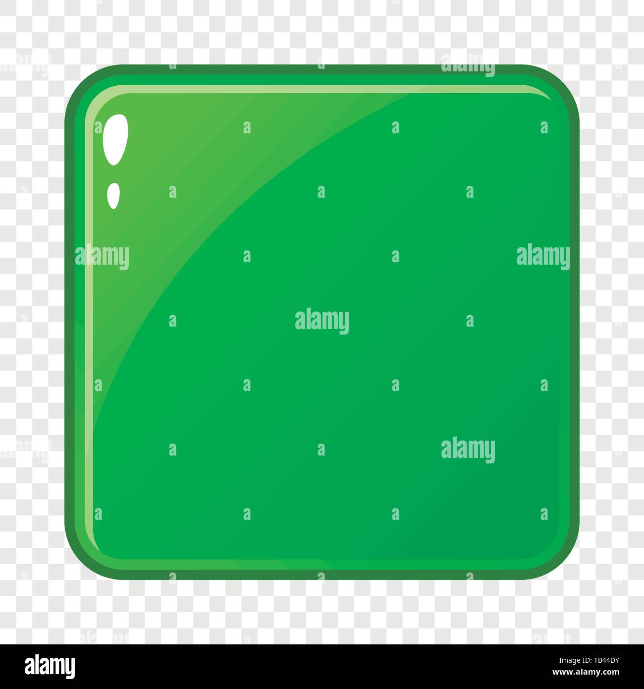 Green glossy button icon, cartoon style Stock Vector Image & Art - Alamy