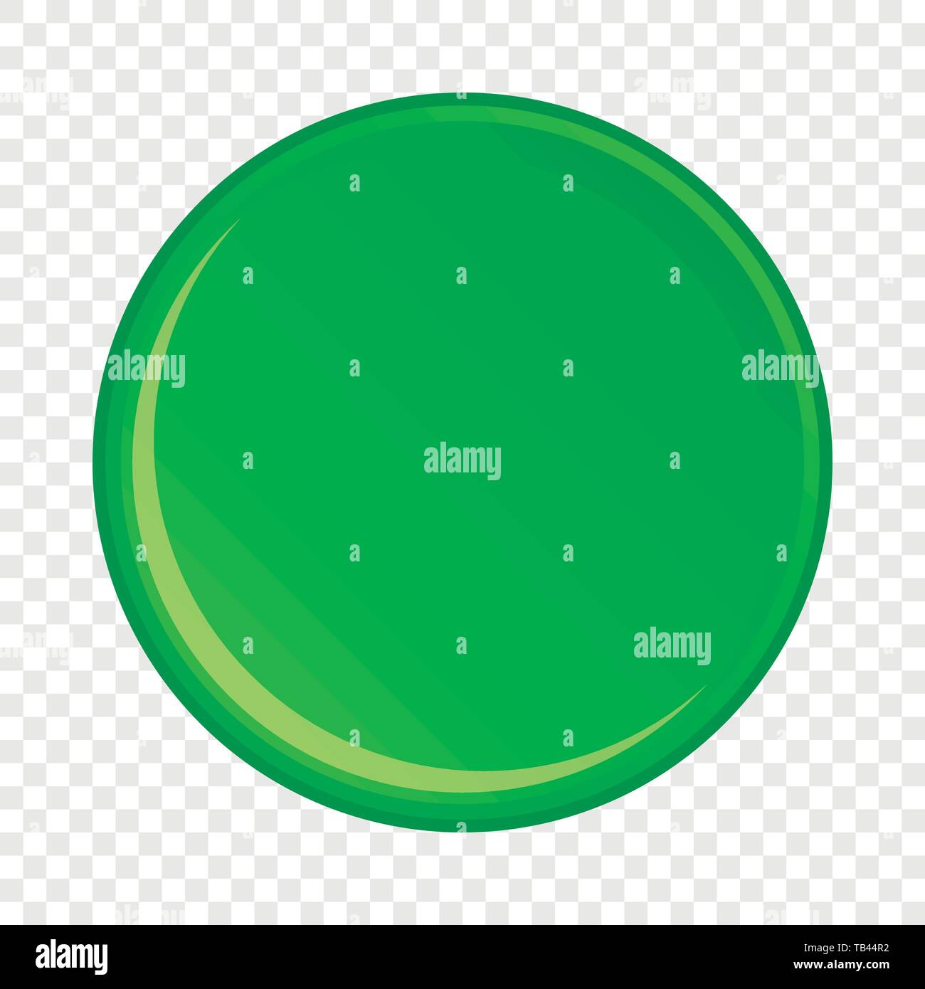 Green round button icon, cartoon style Stock Vector Image & Art - Alamy