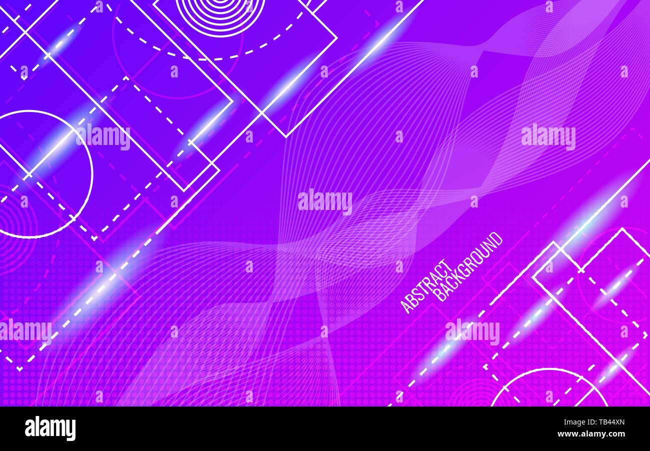 Abstract background. Dynamic glowing shapes. Trendy design. Bright ...