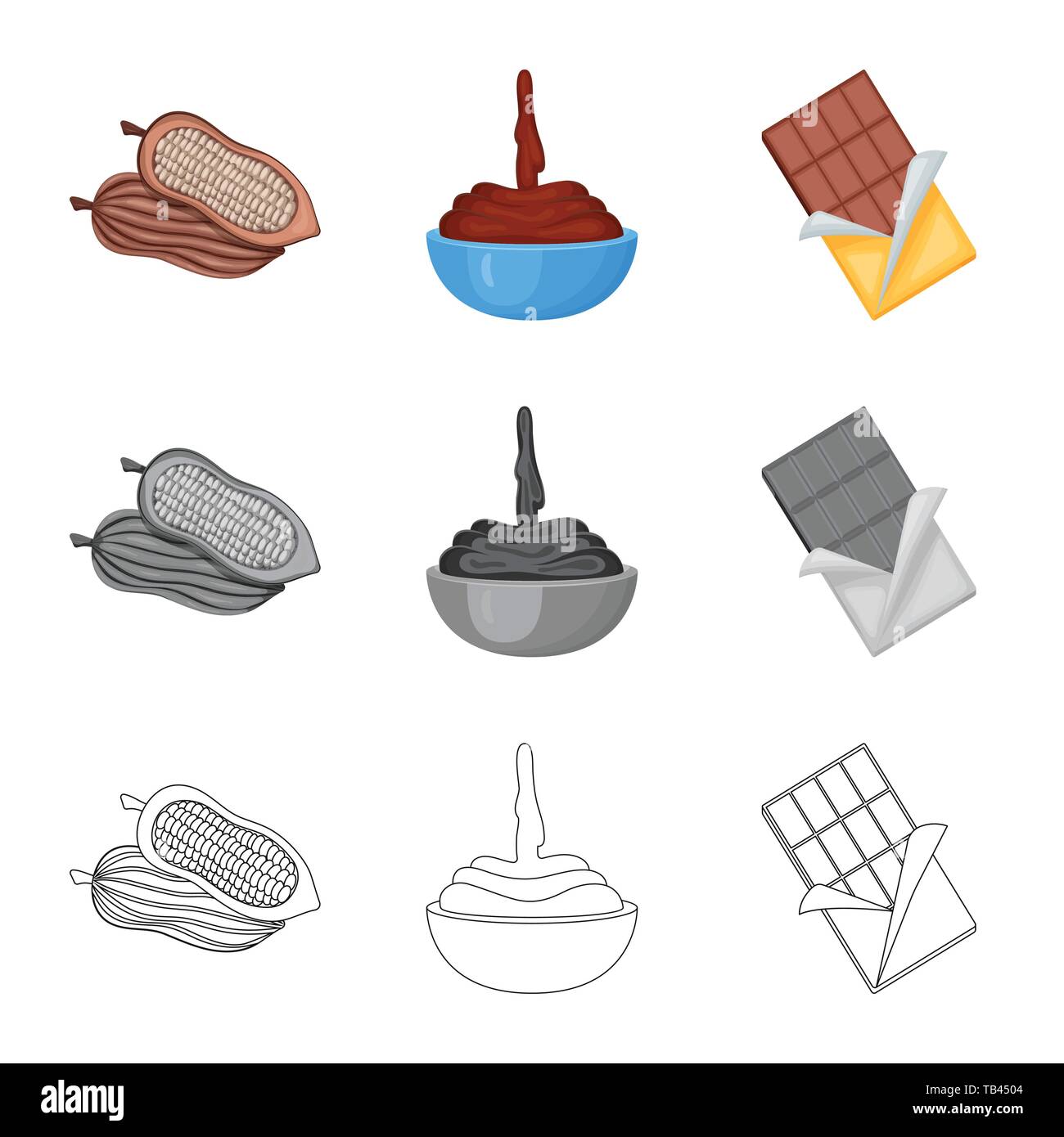 Vector illustration of food and yummy icon. Collection of food and ...
