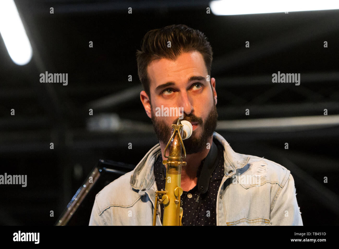 American saxophonist Chad Lefkowitz-Brown at 2019 Torino Jazz Festival ...