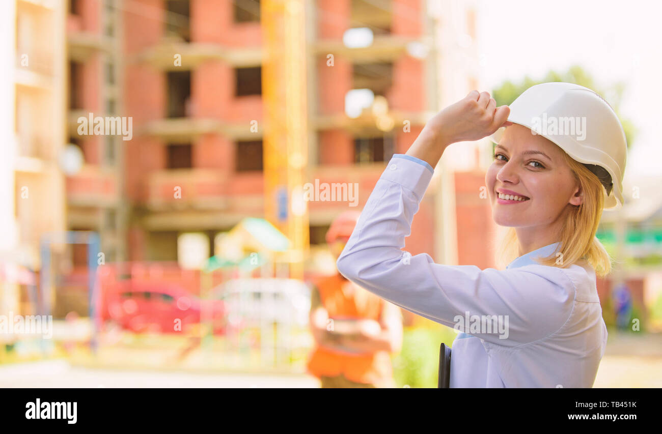 Construction site safety inspection. Construction project inspecting ...