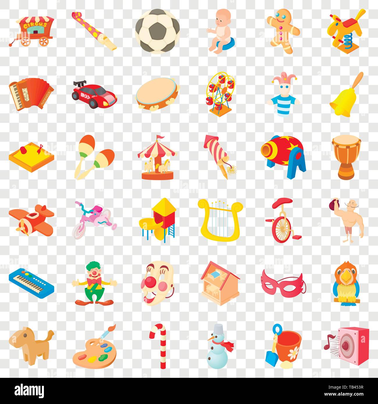 Funny icons set, cartoon style Stock Vector Image & Art - Alamy