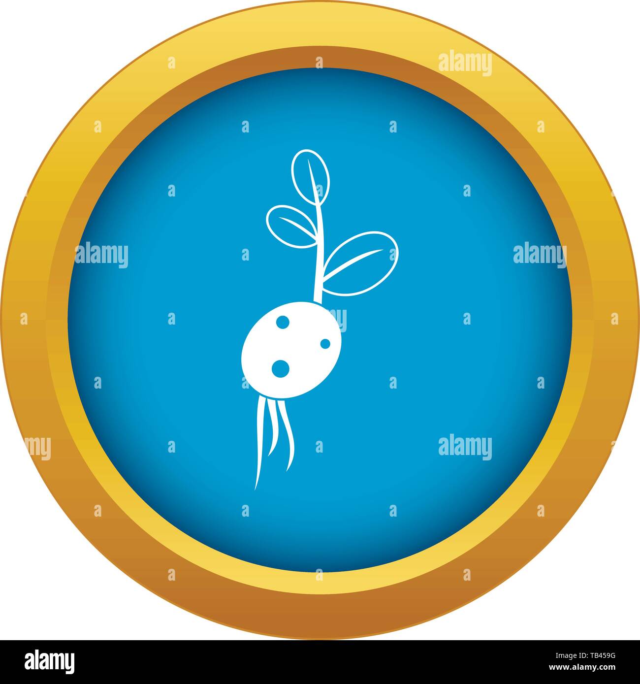 Potato sprout from the root icon blue vector isolated Stock Vector ...