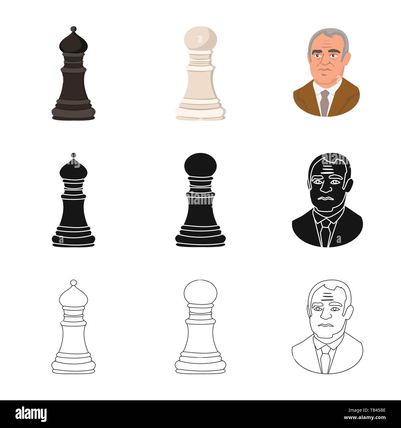 Vector design of checkmate and thin logo. Set of checkmate and target ...