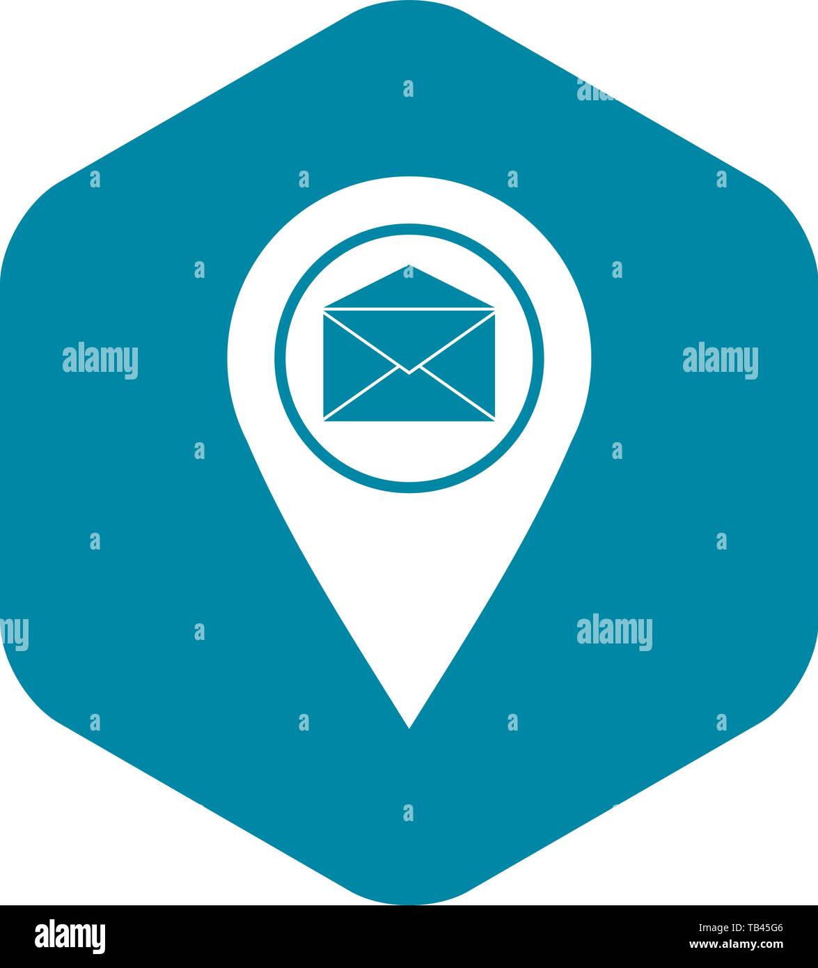 Marker location with envelope sign icon Stock Vector Image & Art - Alamy