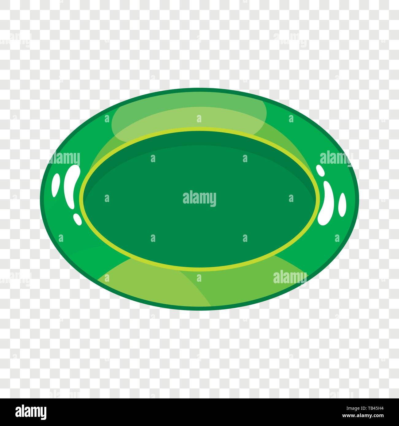 Oval green button icon, cartoon style Stock Vector Image & Art - Alamy