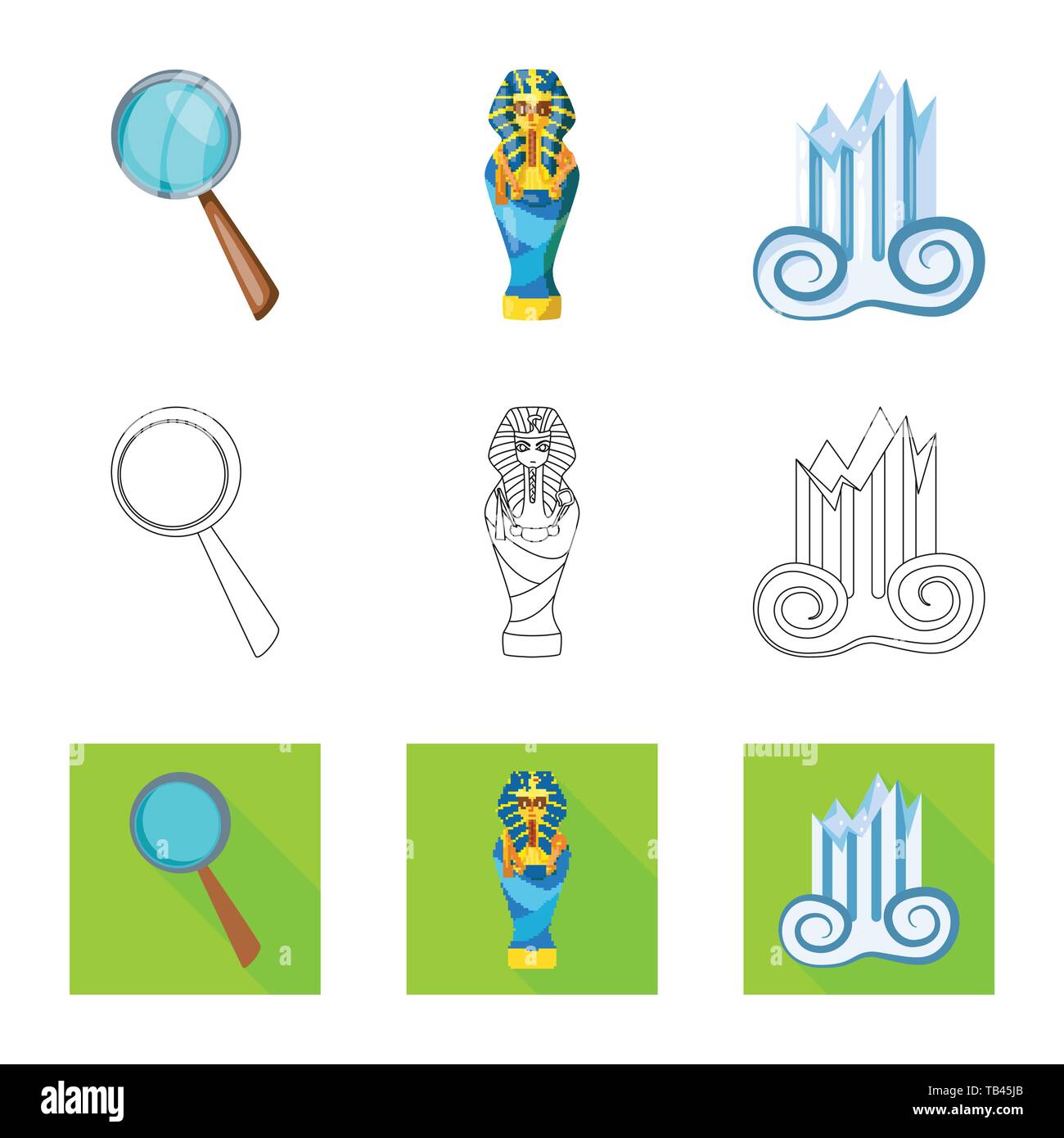 Vector design of story and items symbol. Collection of story and ...