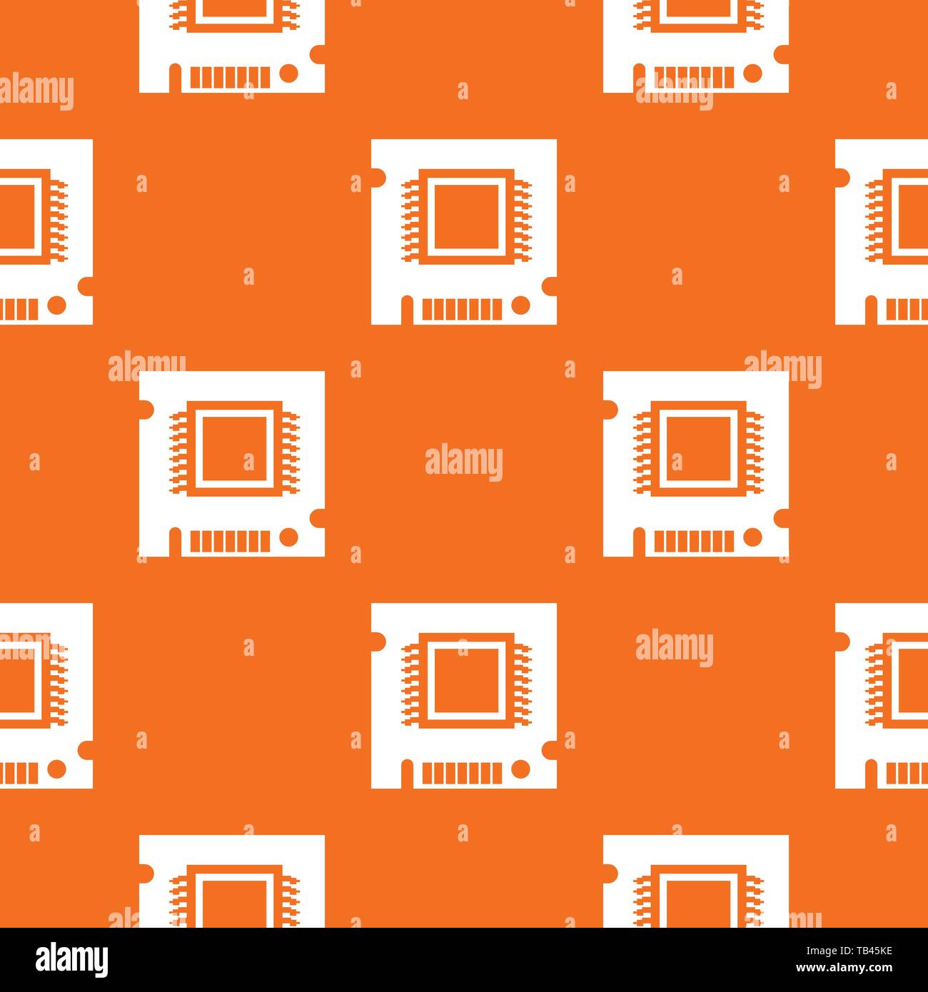 Integrated microchip pattern vector orange Stock Vector Image & Art - Alamy