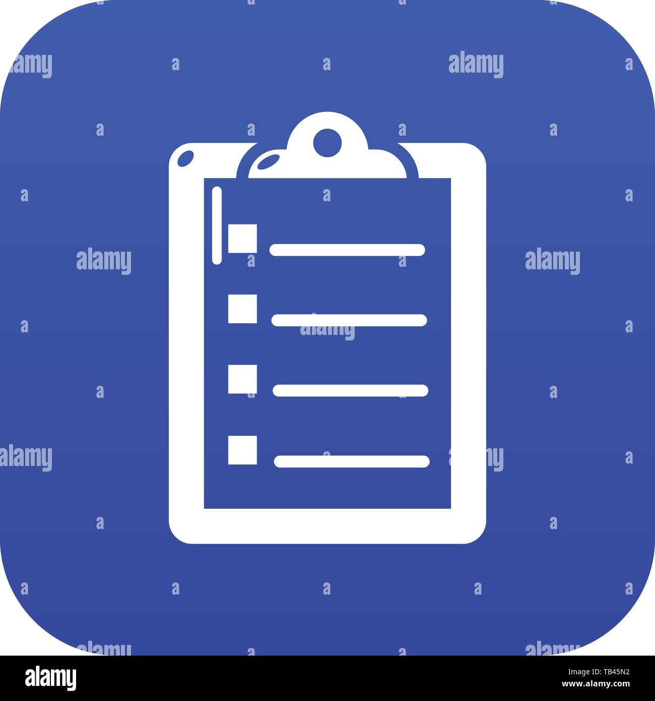 Check list icon blue vector Stock Vector Image & Art - Alamy