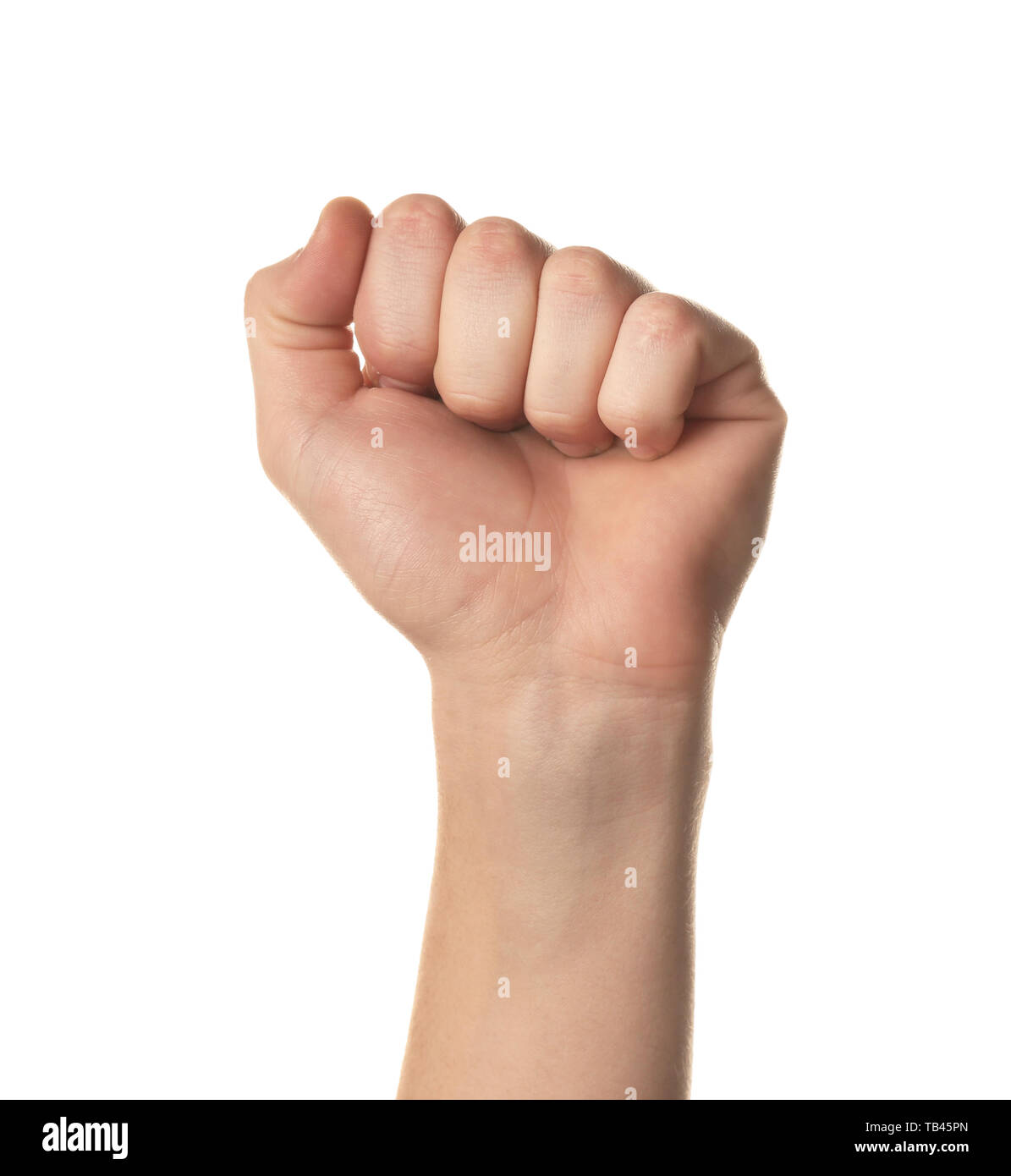 Male clenched fist holding white hi-res stock photography and images ...