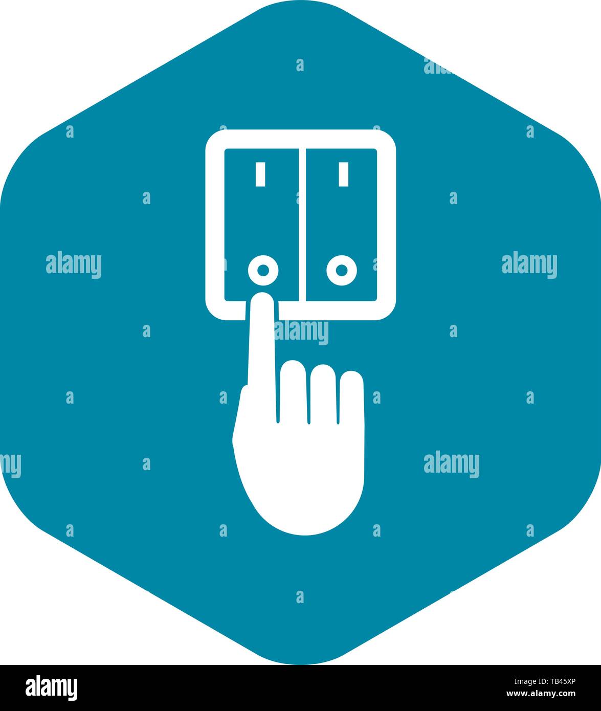 Hand switch light icon, simple style Stock Vector Image & Art - Alamy