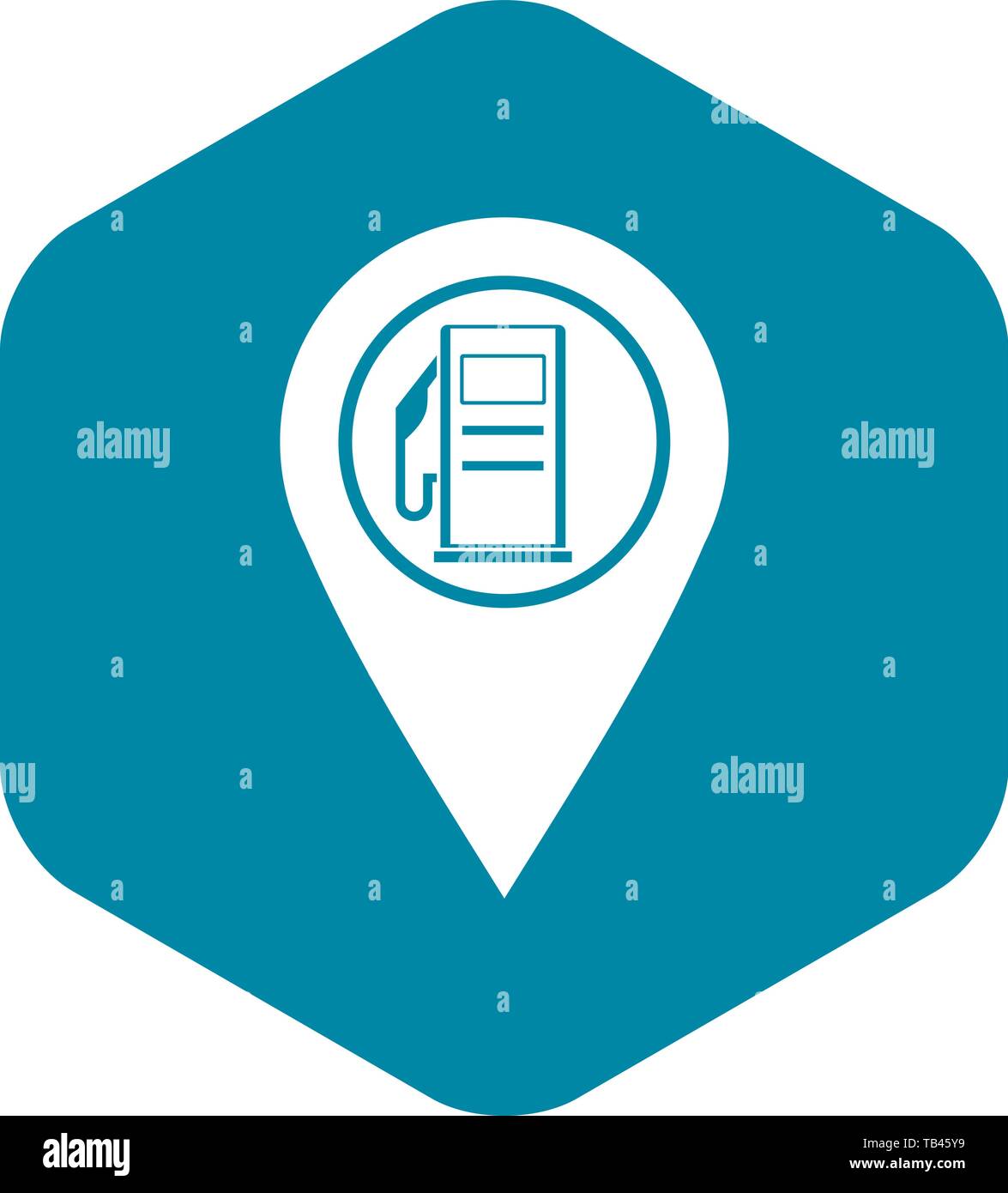 Map pointer with gas station symbol icon Stock Vector Image & Art - Alamy