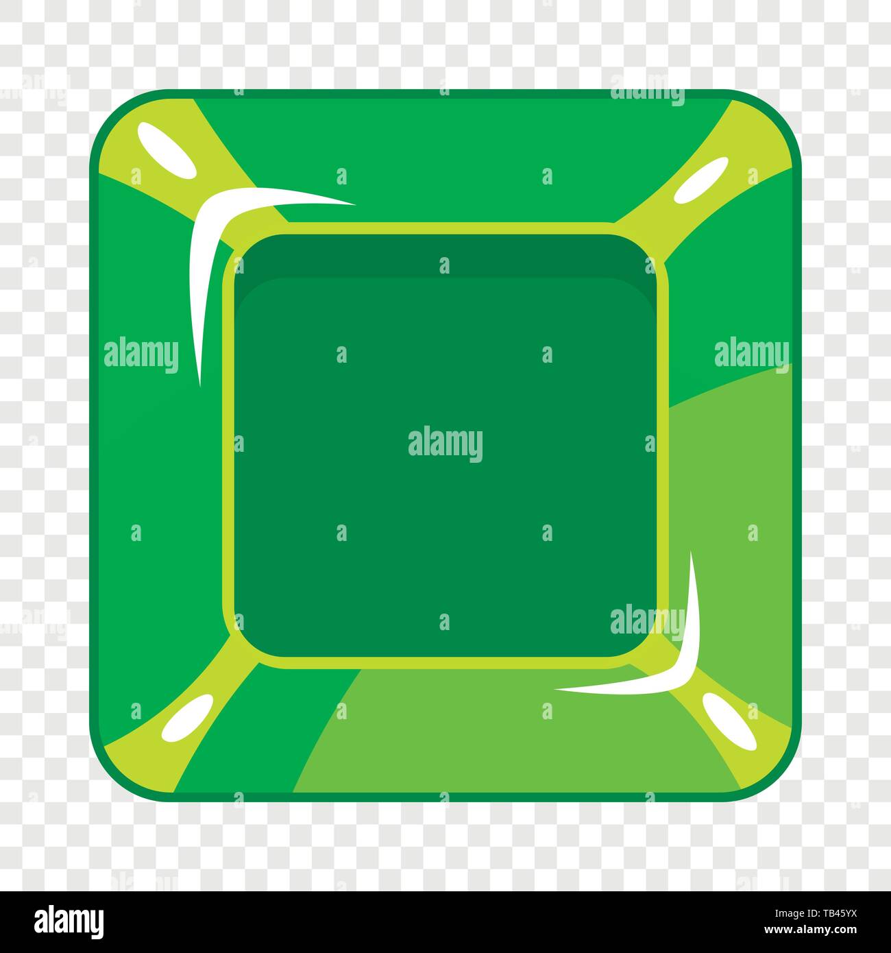 Square green button icon, cartoon style Stock Vector Image & Art - Alamy