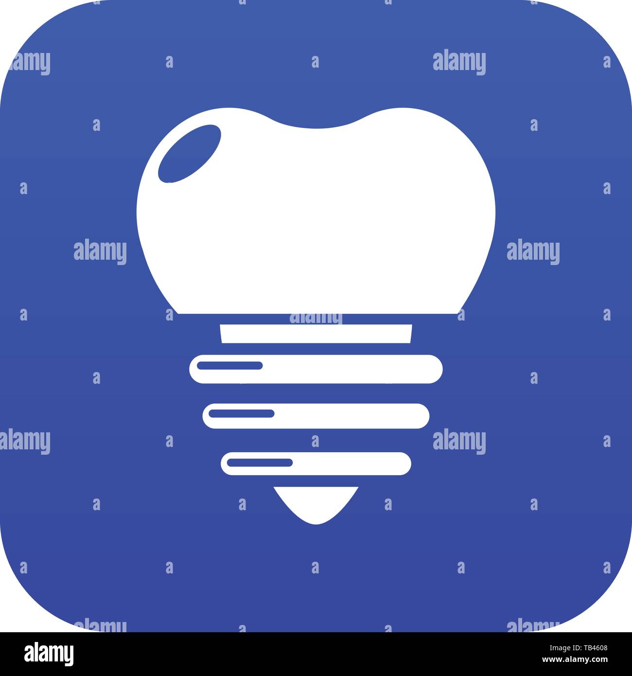 Dental implant icon blue vector Stock Vector Image & Art - Alamy