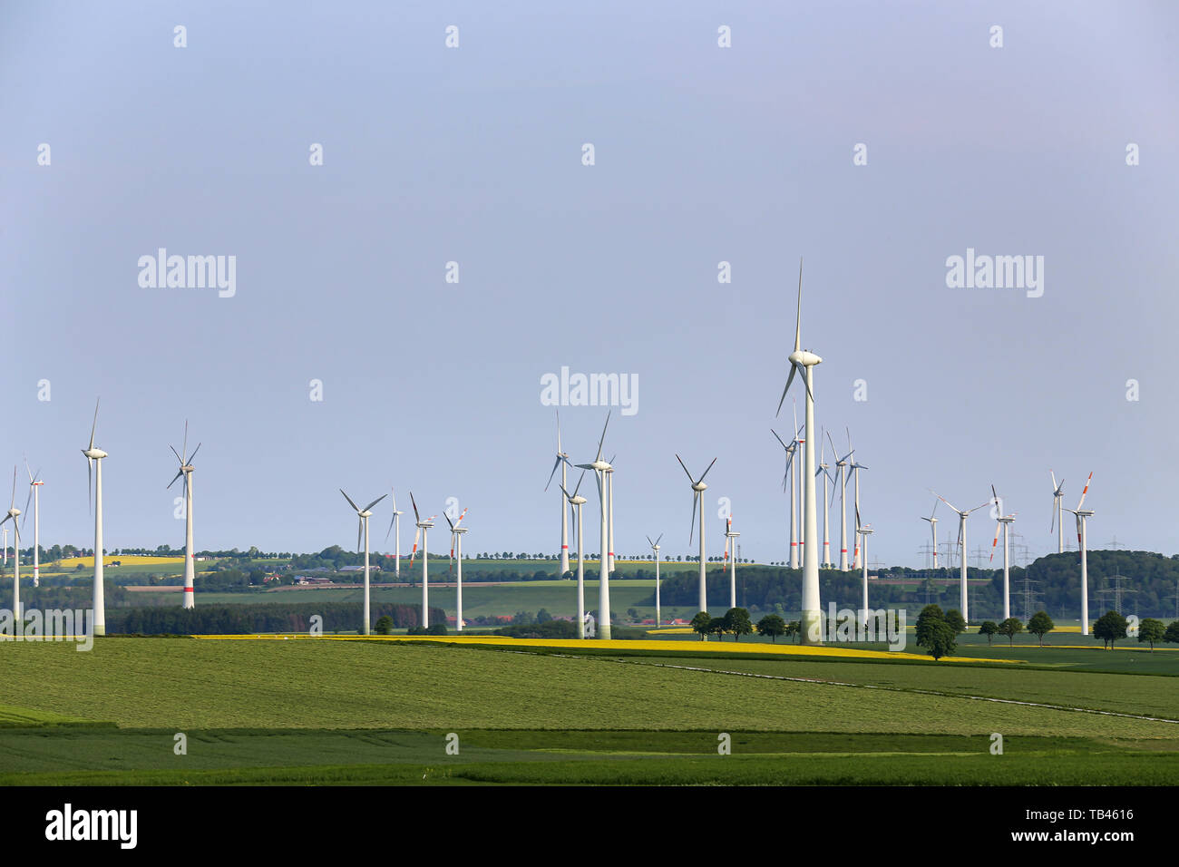 Wind engines in the fields in Germany Stock Photo - Alamy