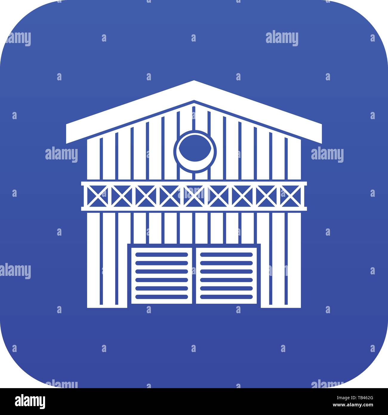 Old blue farmhouse in Stock Vector Images - Alamy