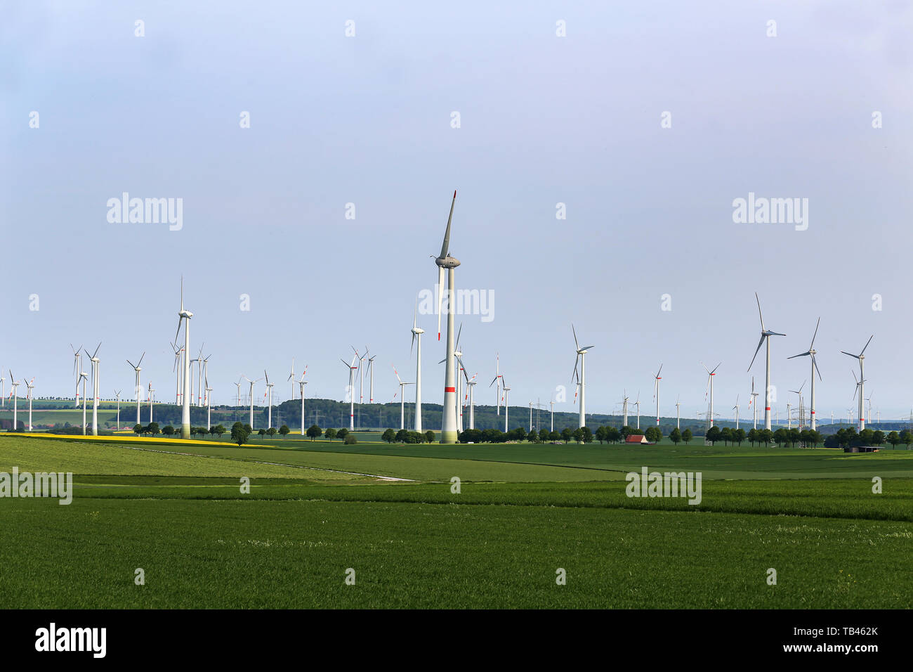 Wind engines in the fields in Germany Stock Photo - Alamy